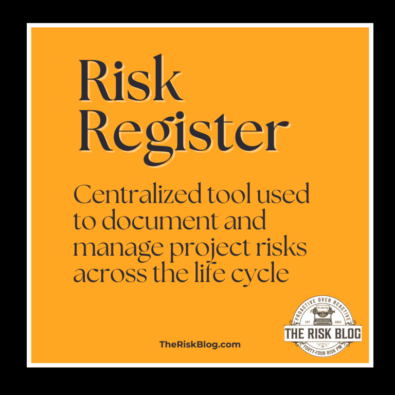 How to Build an Effective Risk Register Template - The Risk Blog